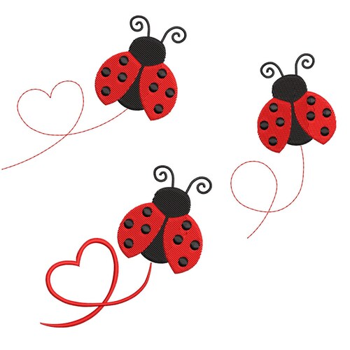 Ladybug Embroidery Design Beetle Ladybird Embroidery File - Etsy