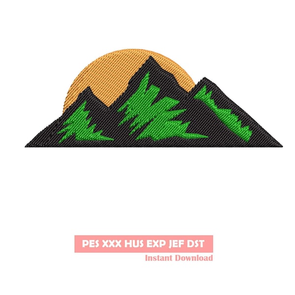 Mountain Embroidery File - Etsy