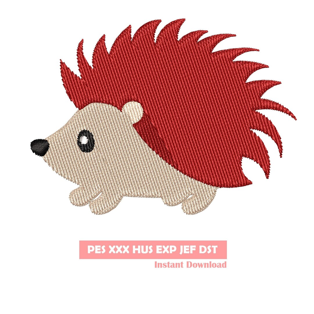 Hedgehog Embroidery Design, Embroidery File, Machine Embroidery Design ...