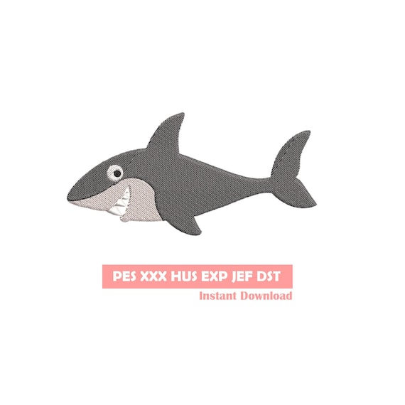 Shark Embroidery Design Embroidery File Machine Embroidery | Etsy