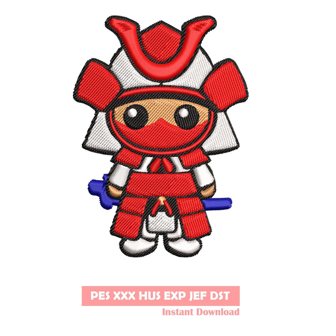 Charming Samurai Warrior Embroidery Design | Embroidery Pattern ...