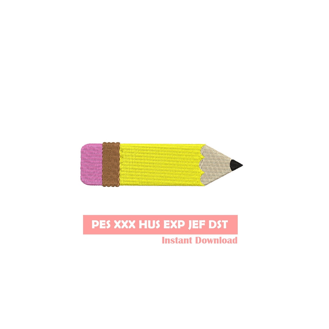 Pencil Embroidery Design, Embroidery File, Machine Embroidery Design ...