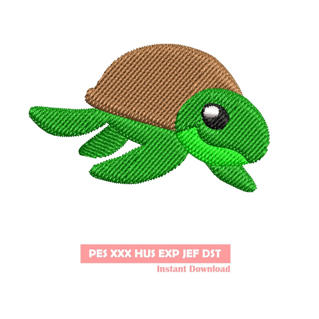 Tortoise Embroidery Design, Embroidery File, Machine Embroidery Design ...