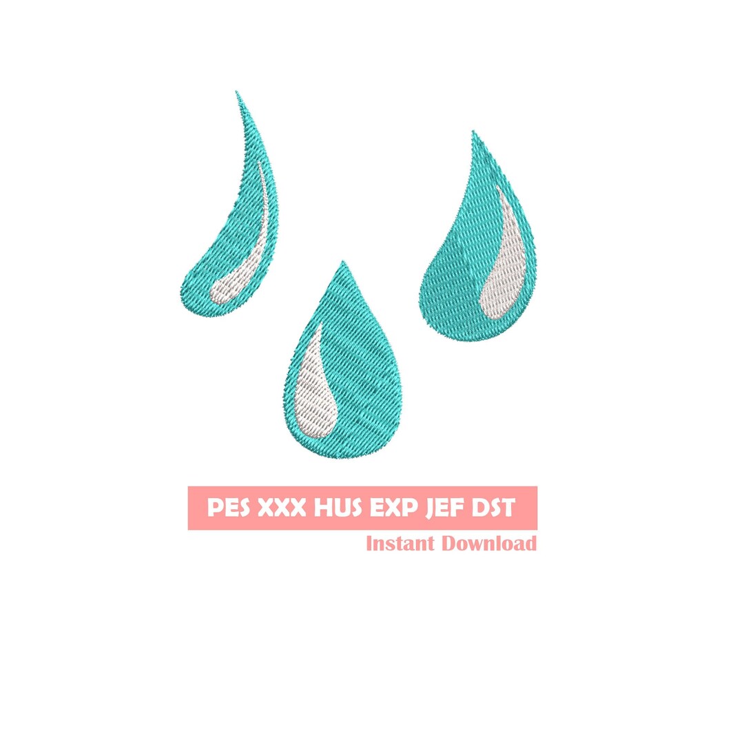 Water Drop Embroidery Design, Embroidery File, Machine Embroidery ...