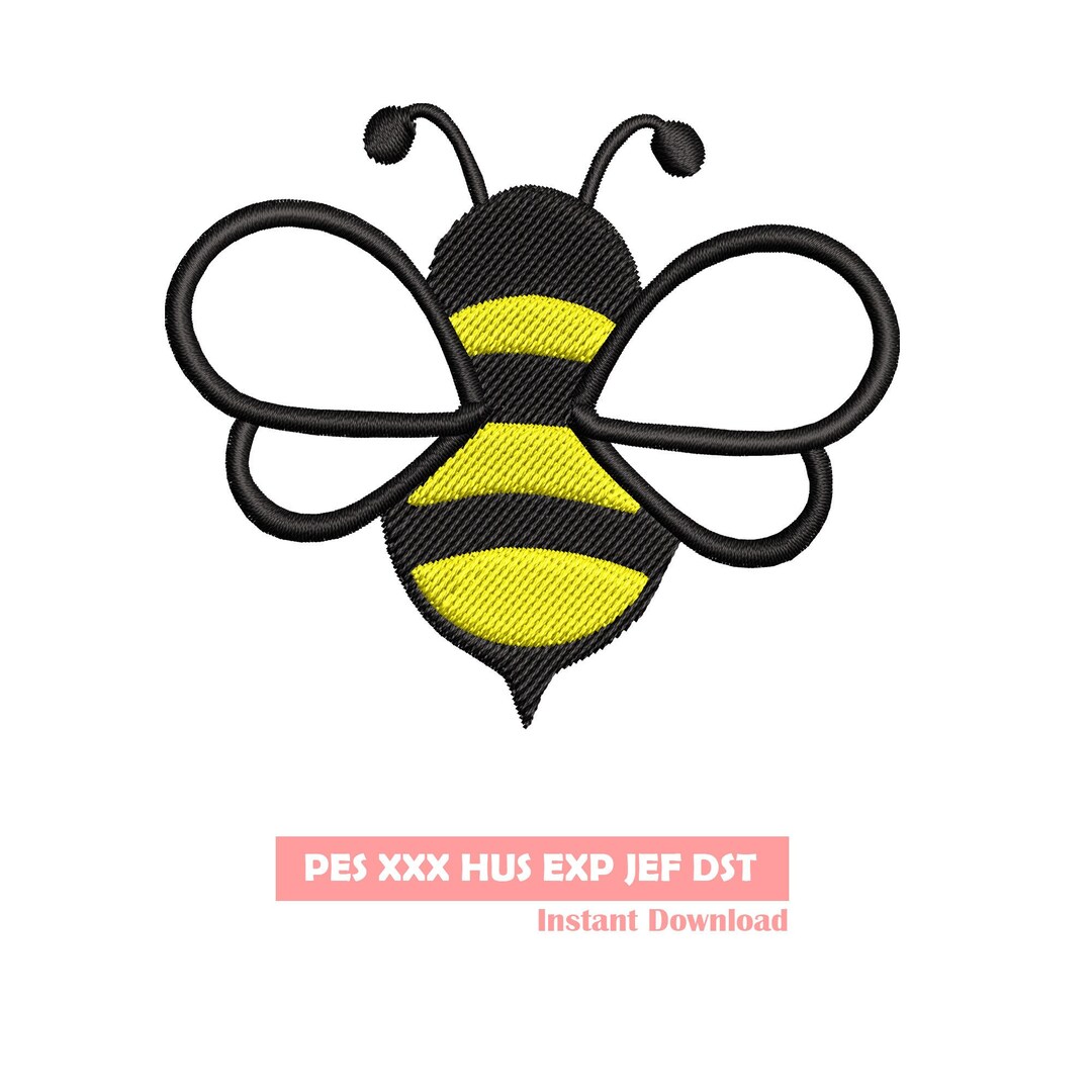 Bee Embroidery Design, Embroidery File, Machine Embroidery Design ...
