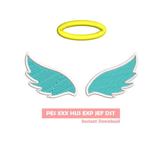 Angel Wings Embroidery Design Embroidery File Machine - Etsy