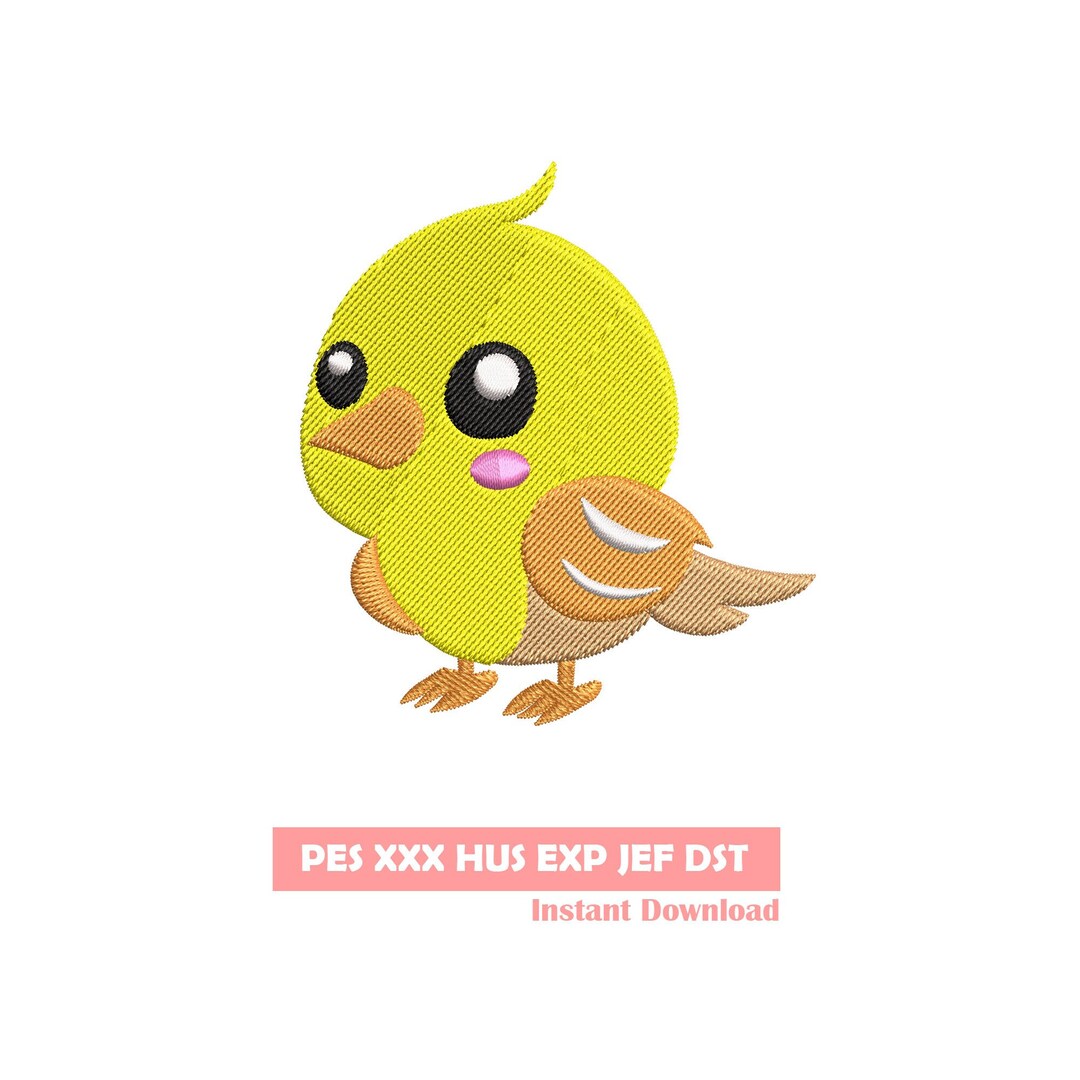 Cute Bird Embroidery Design, Embroidery File, Machine Embroidery Design ...