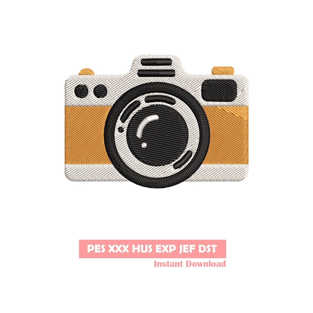 Camera Embroidery Design, Embroidery File, Machine Embroidery Design ...