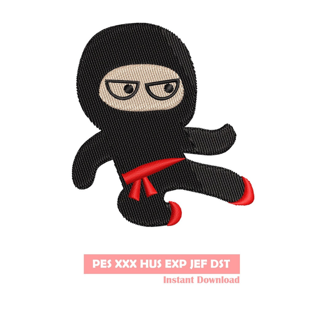Ninja Embroidery Design, Embroidery File, Machine Embroidery Design ...