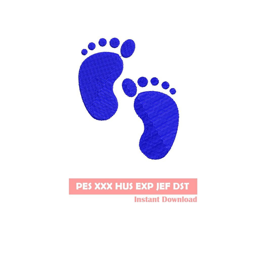 Footprint Embroidery Design, Embroidery File, Machine Embroidery Design ...