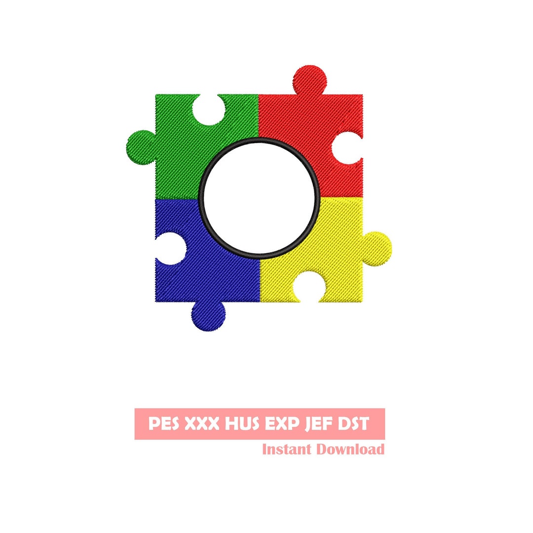 Puzzle Monogram Embroidery Design , Embroidery File, Machine Embroidery ...