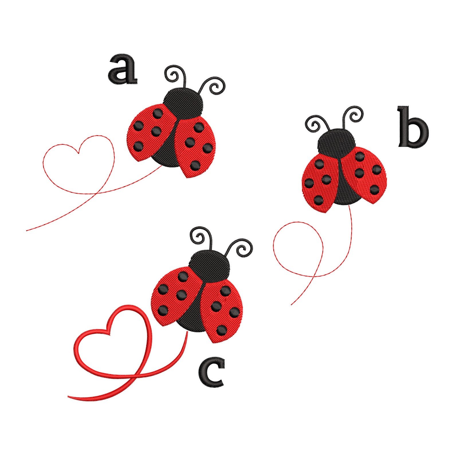Ladybug Embroidery Design, Beetle, Ladybird, Bug Embroidery Design ...