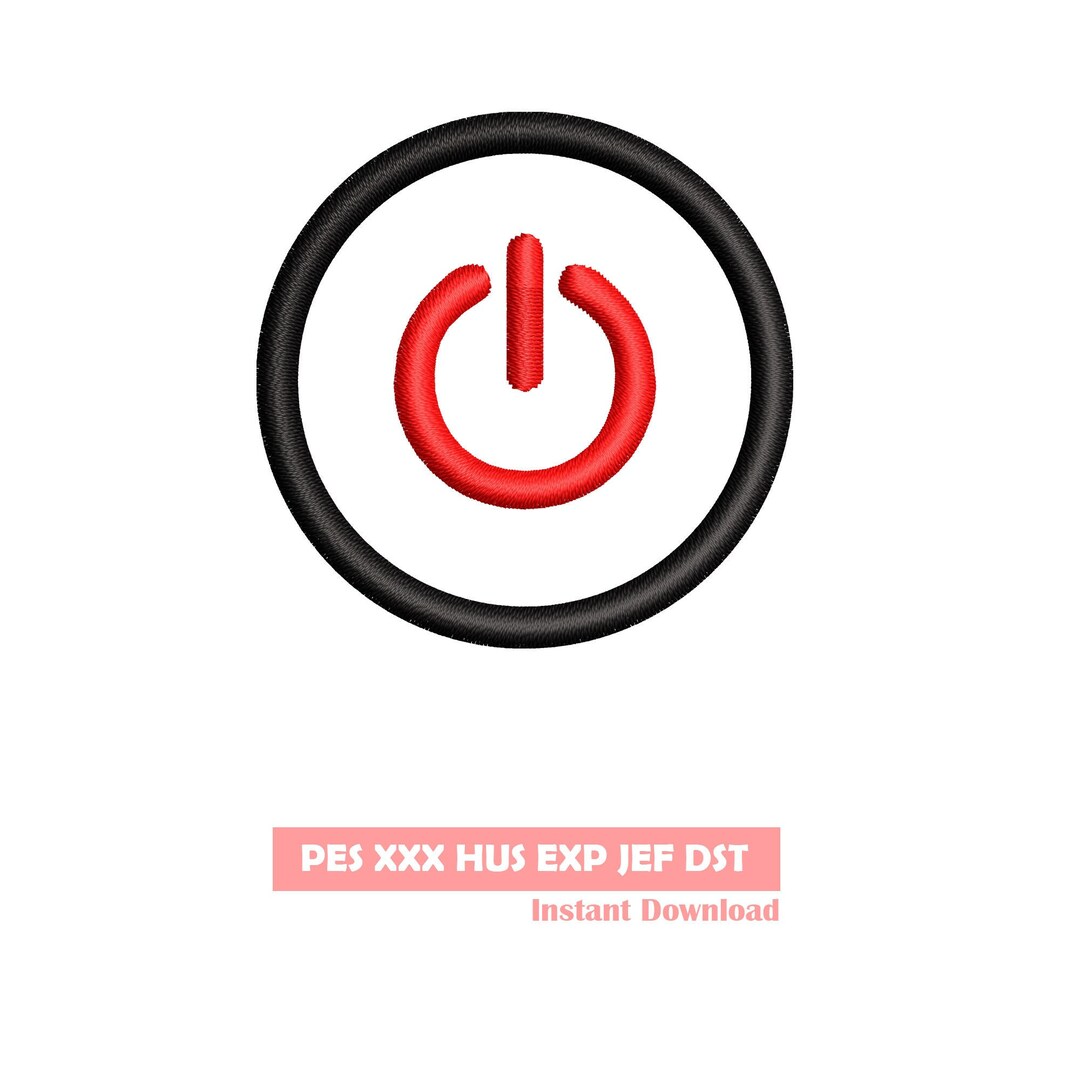 On and off Button Embroidery Design, Embroidery File, Machine ...