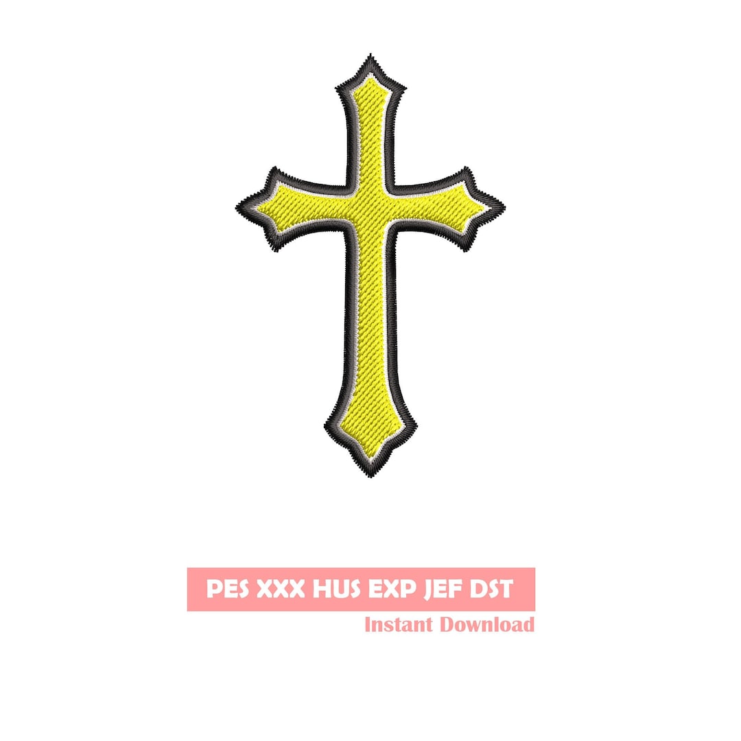 Cross Embroidery Design, Cross Embroidery, Embroidery File, Machine ...