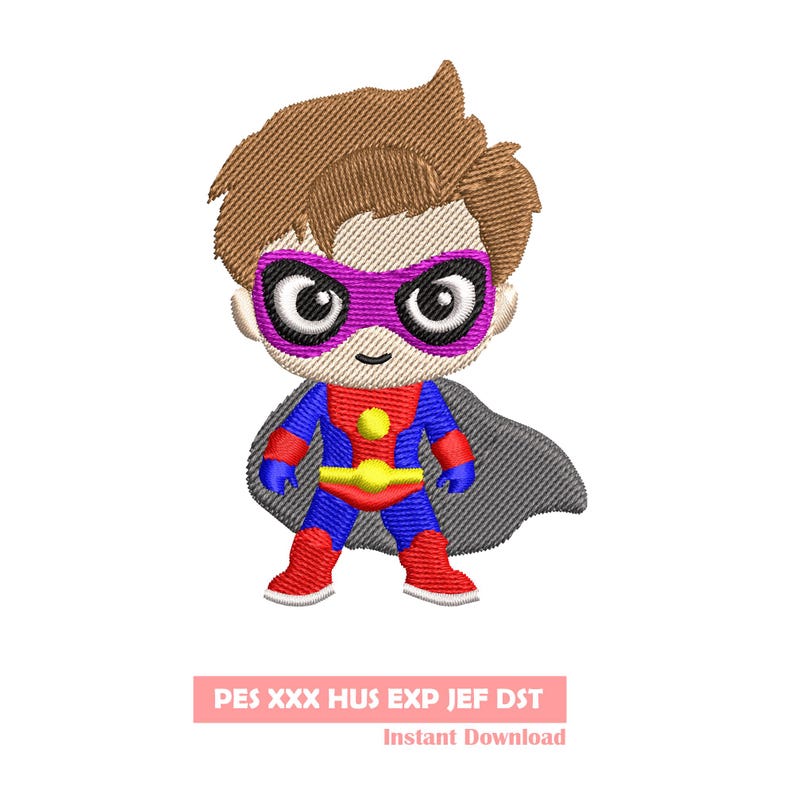 Superkid Embroidery Design | Embroidery Pattern | Embroidery File | Boy ...