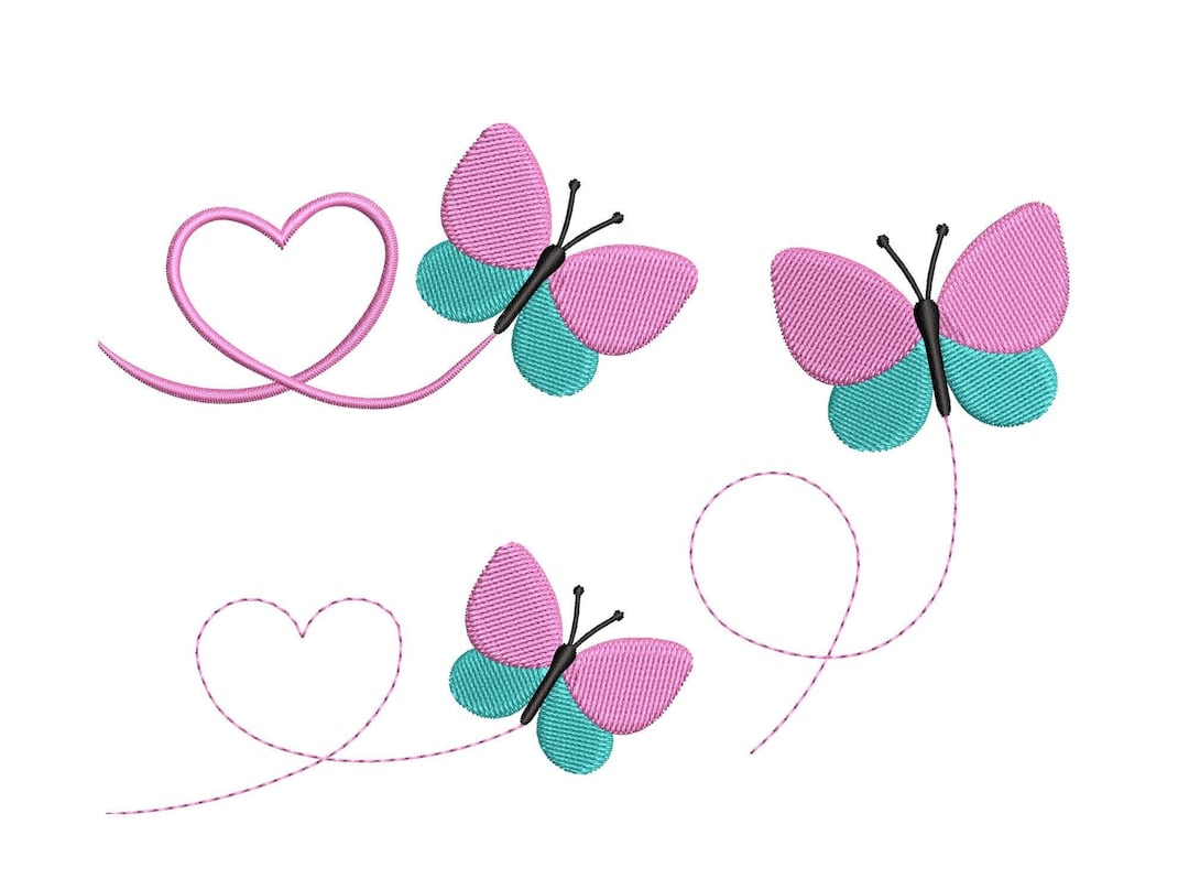 Butterfly Embroidery Design, Embroidery File, Machine Embroidery Design ...