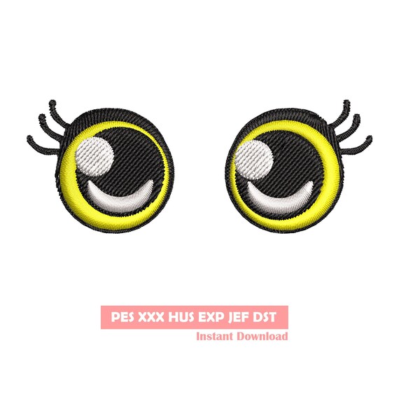 Cartoon Eyes Embroidery Design Embroidery File Machine - Etsy