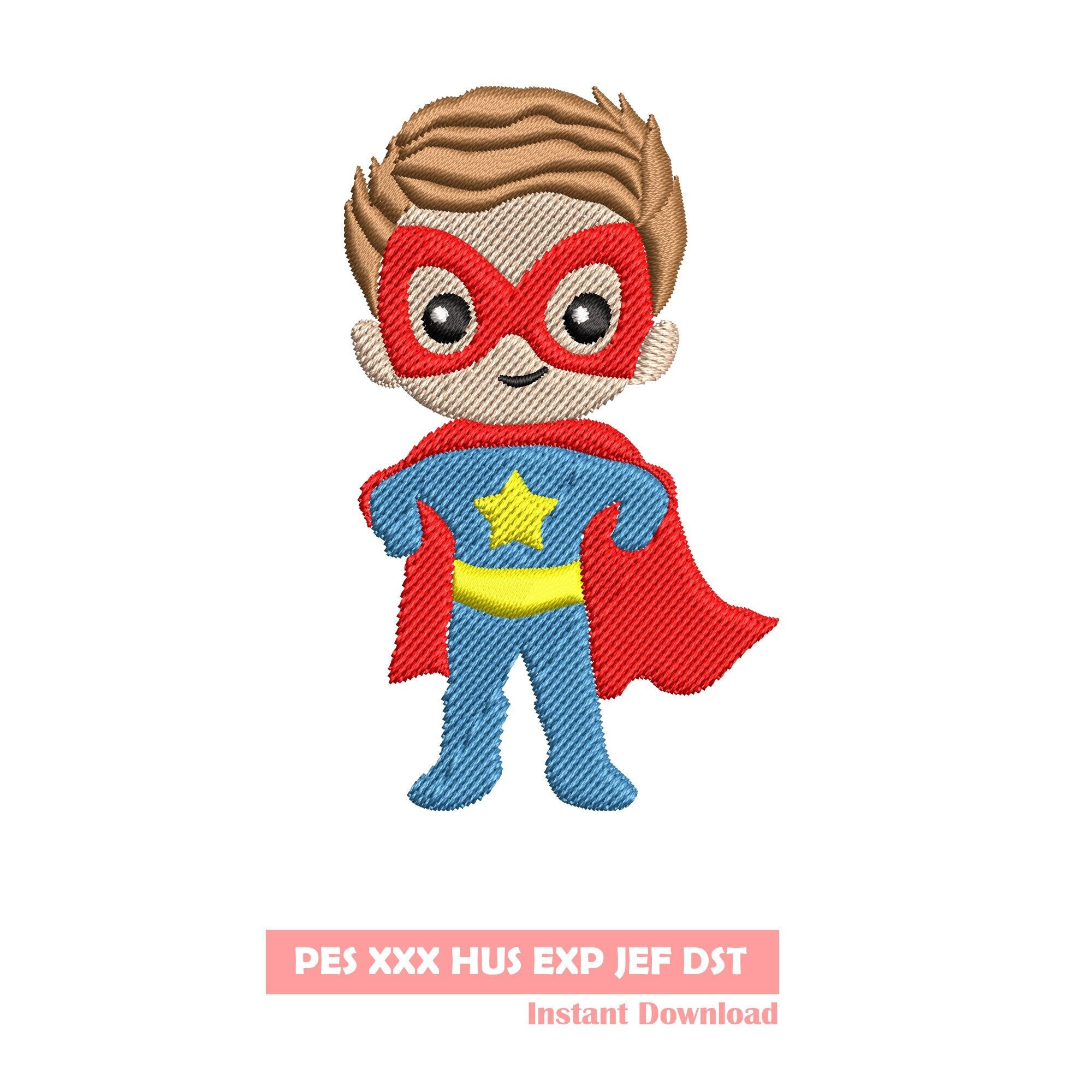 Superhero Boy Embroidery Design | Cape & Star Appliqué (digital ...