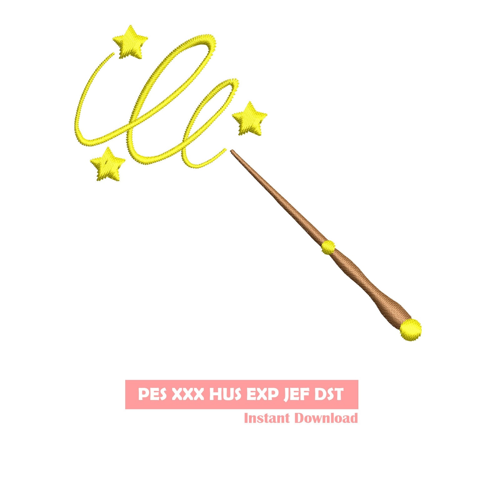 Magic Wand Embroidery Design Embroidery File Machine - Etsy
