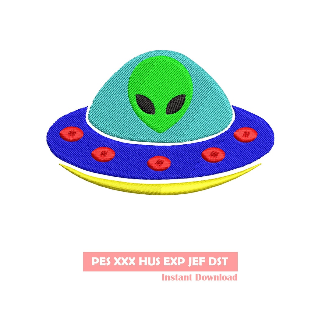 UFO Embroidery Design, Embroidery File, Machine Embroidery Design ...