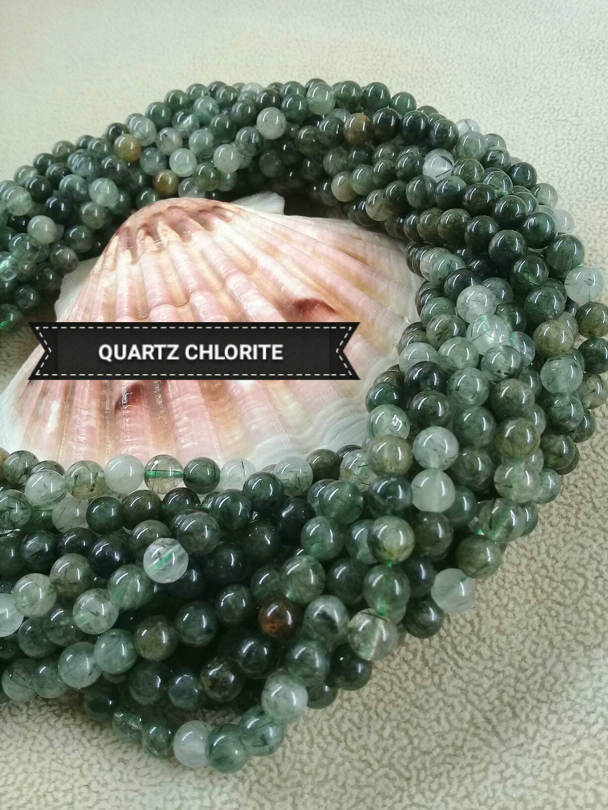 Set of QUARTZ CHLORITE AA 6 & 8mm Beads Smooth Round Bead in | Etsy