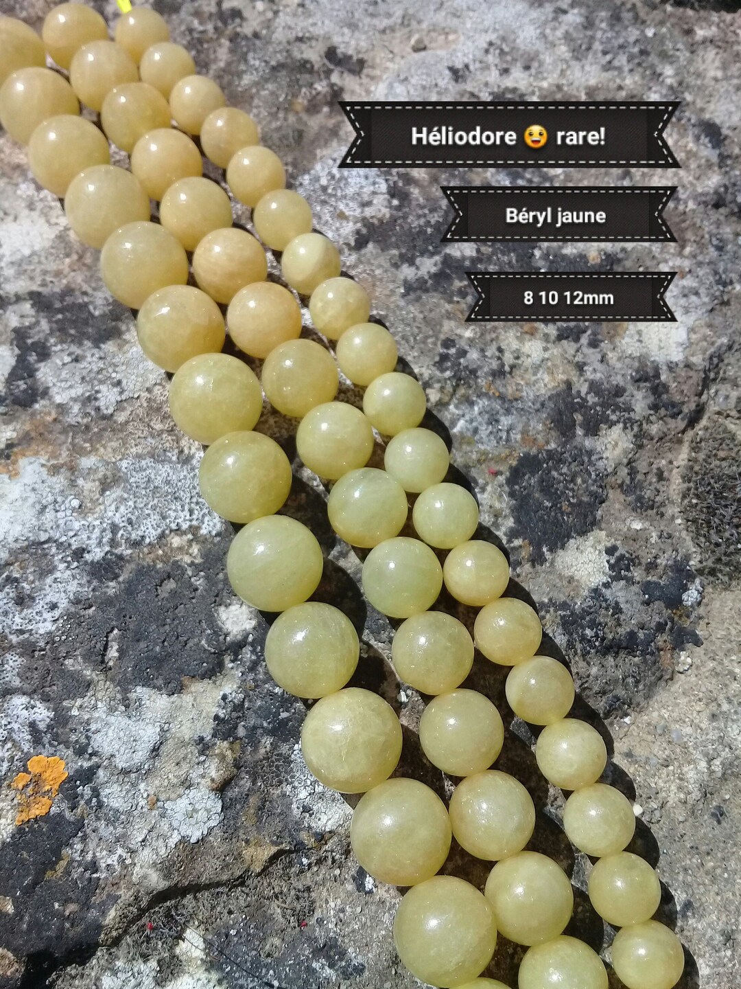 HELIODORE - Yellow Beryl Natural Stone Beads for Bracelet, Custom Made ...