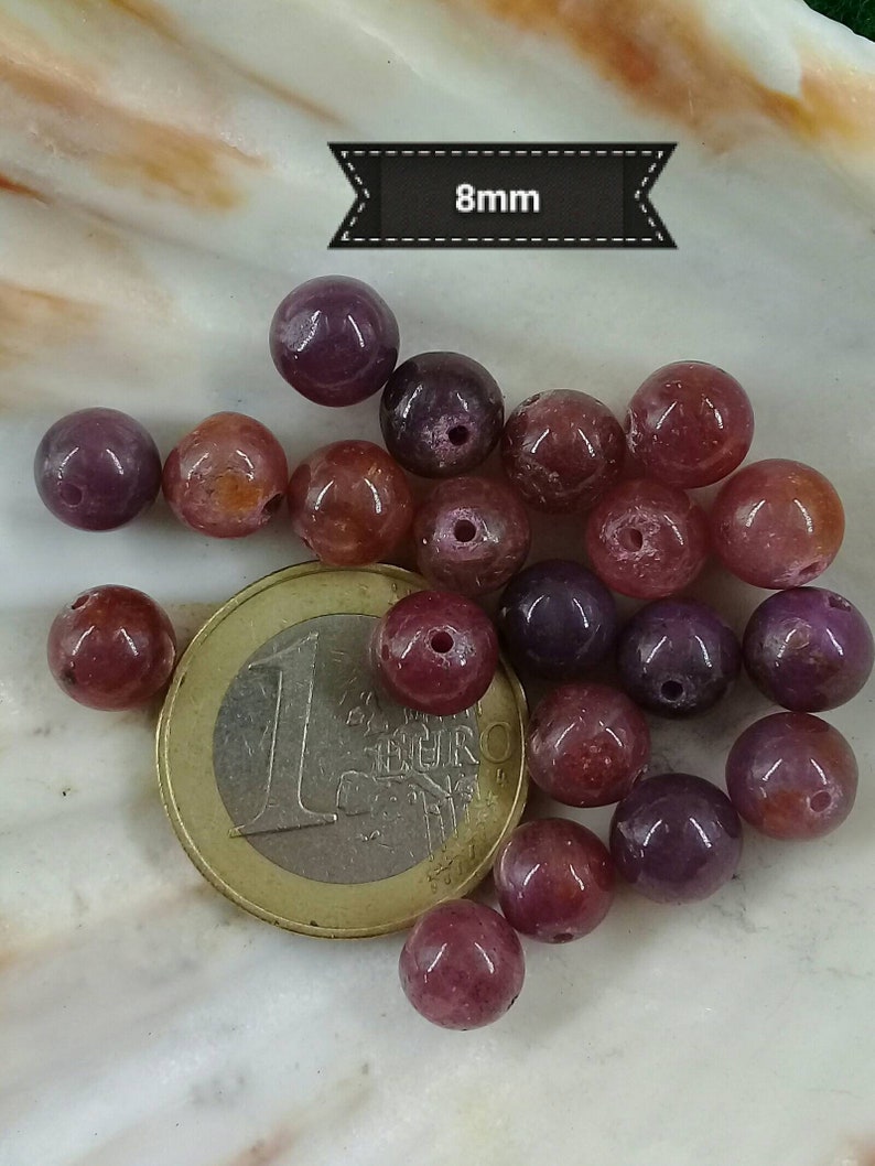 Set of RUBY burma AA Beads Rare Smooth Round Real Gemstone - Etsy