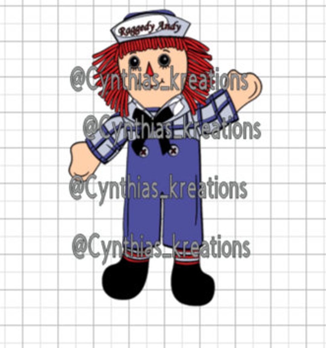 Raggedy Andy Rag Doll SVG and PNG File - Etsy