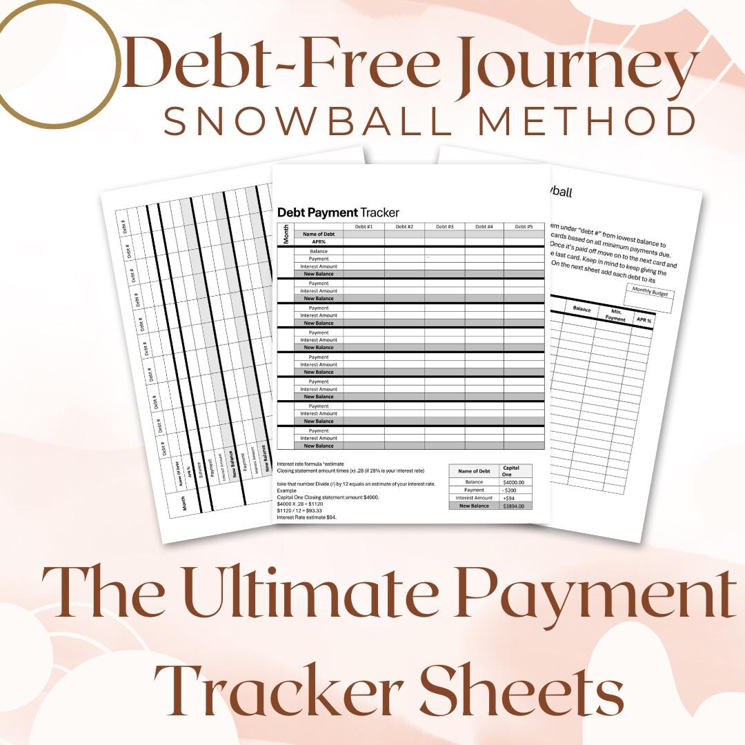 Debt Snowball Method Printables 3 Debt Repayment Tools With Snowball ...