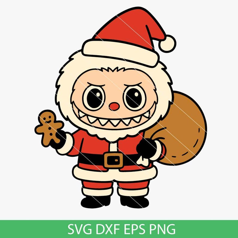 Christmas Monster SVG, Festive Character SVG, Holiday Creature Design ...