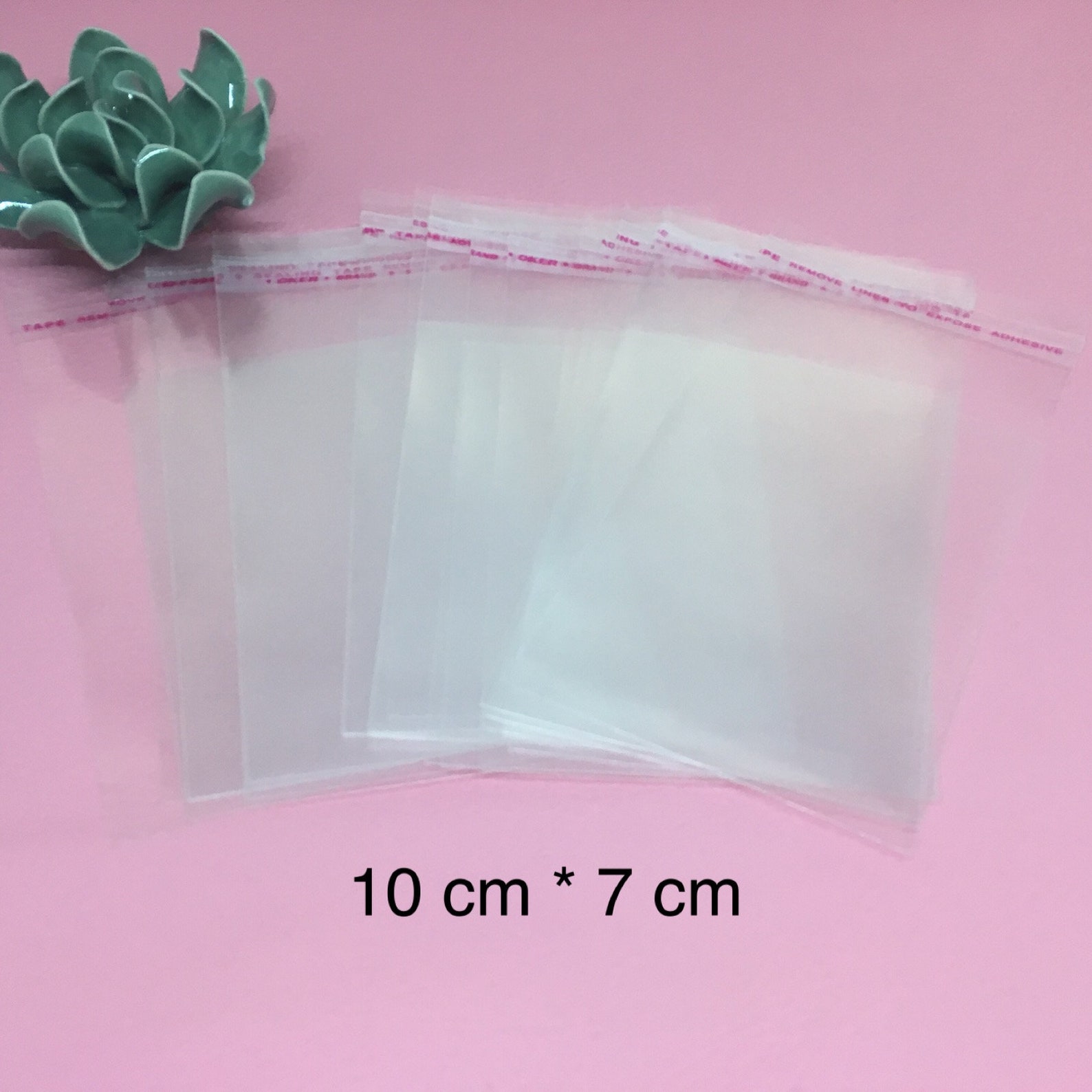 Transparent Adhesive Plastic Bags Sold in Packs of 50 - Etsy