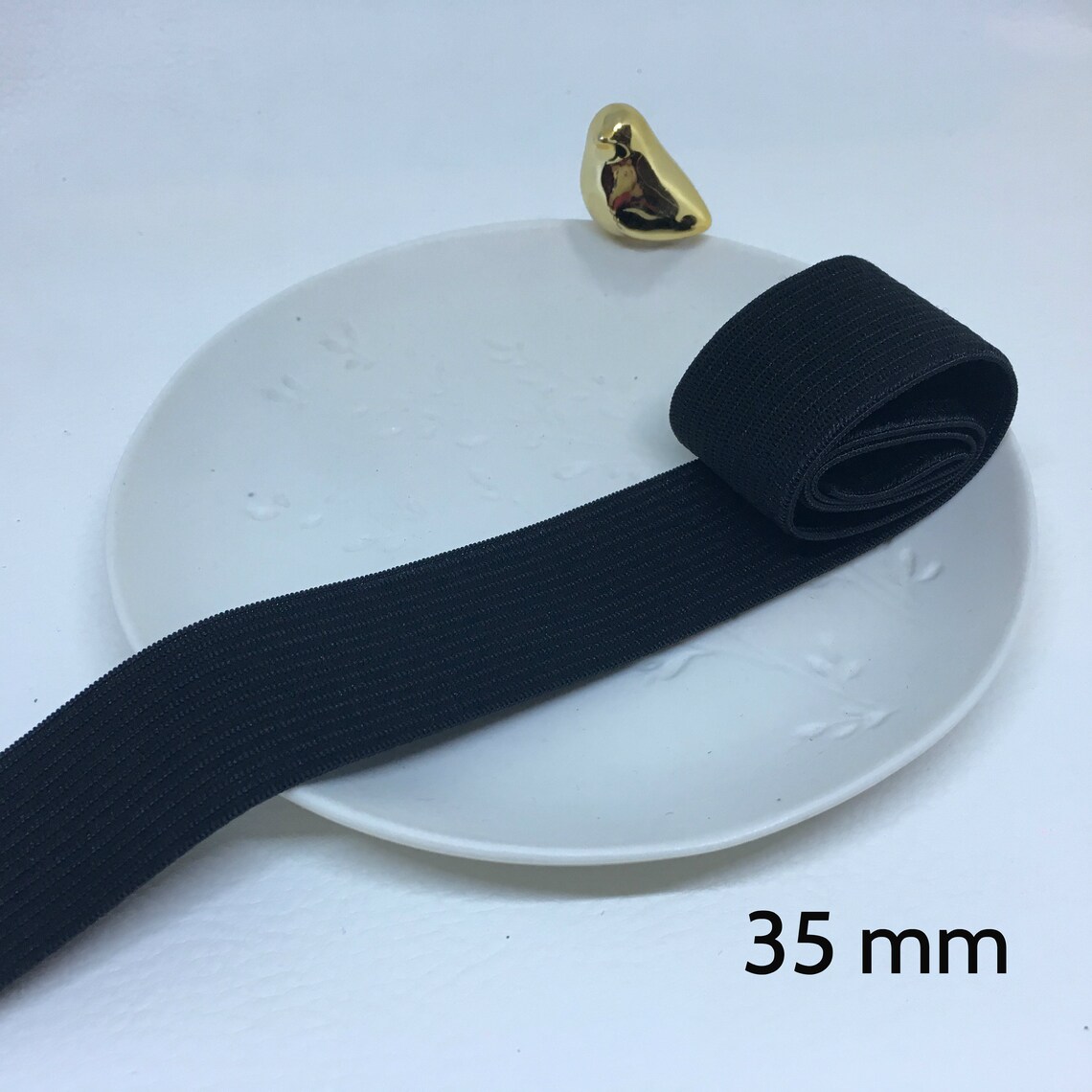 Élastique plat, ruban plat élastique Noir côtelé au bord, plusieurs ...