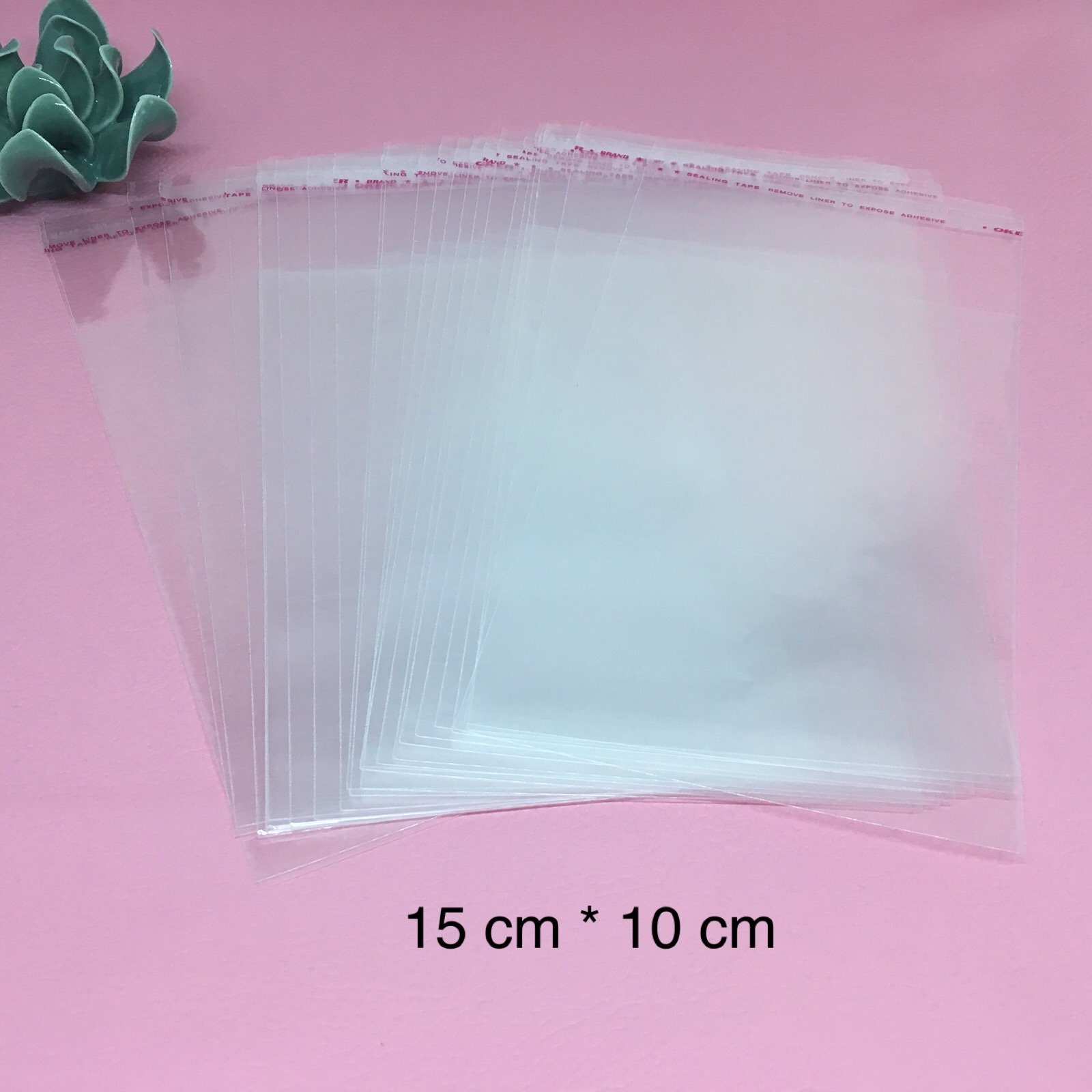 Transparent Adhesive Plastic Bags Sold in Packs of 50 - Etsy