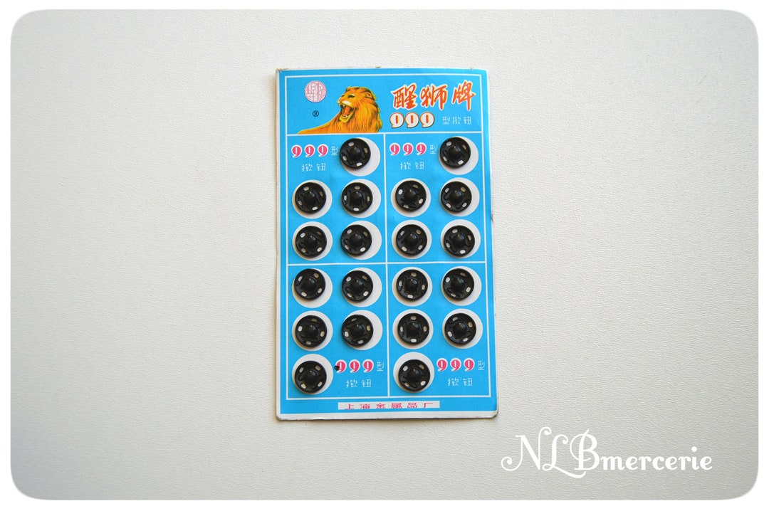 Black Sewing Pressure Buttons, 12mm Metal Button - 20 Pcs - Etsy