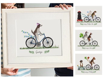 Dog on Bike | Etsy