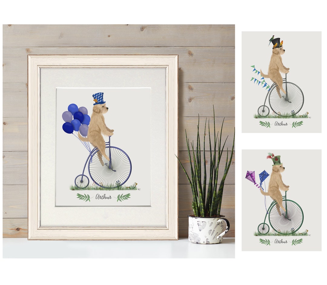 Blonde Labradoodle DIGITAL DOWNLOAD Dog Portrait Custom and ...