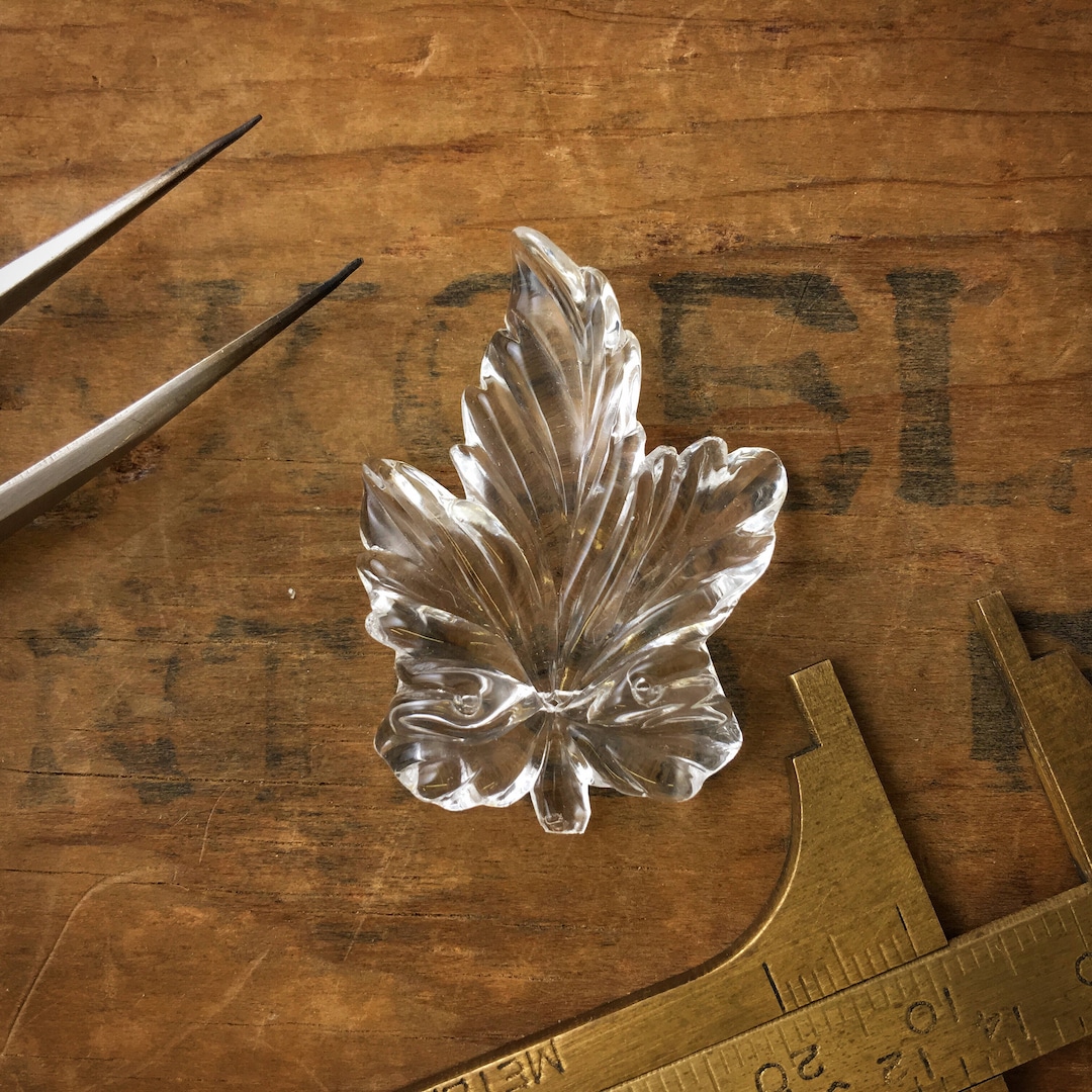 Clear Acrylic Textured Leaf Pendant Charm | Set of 4 - Etsy