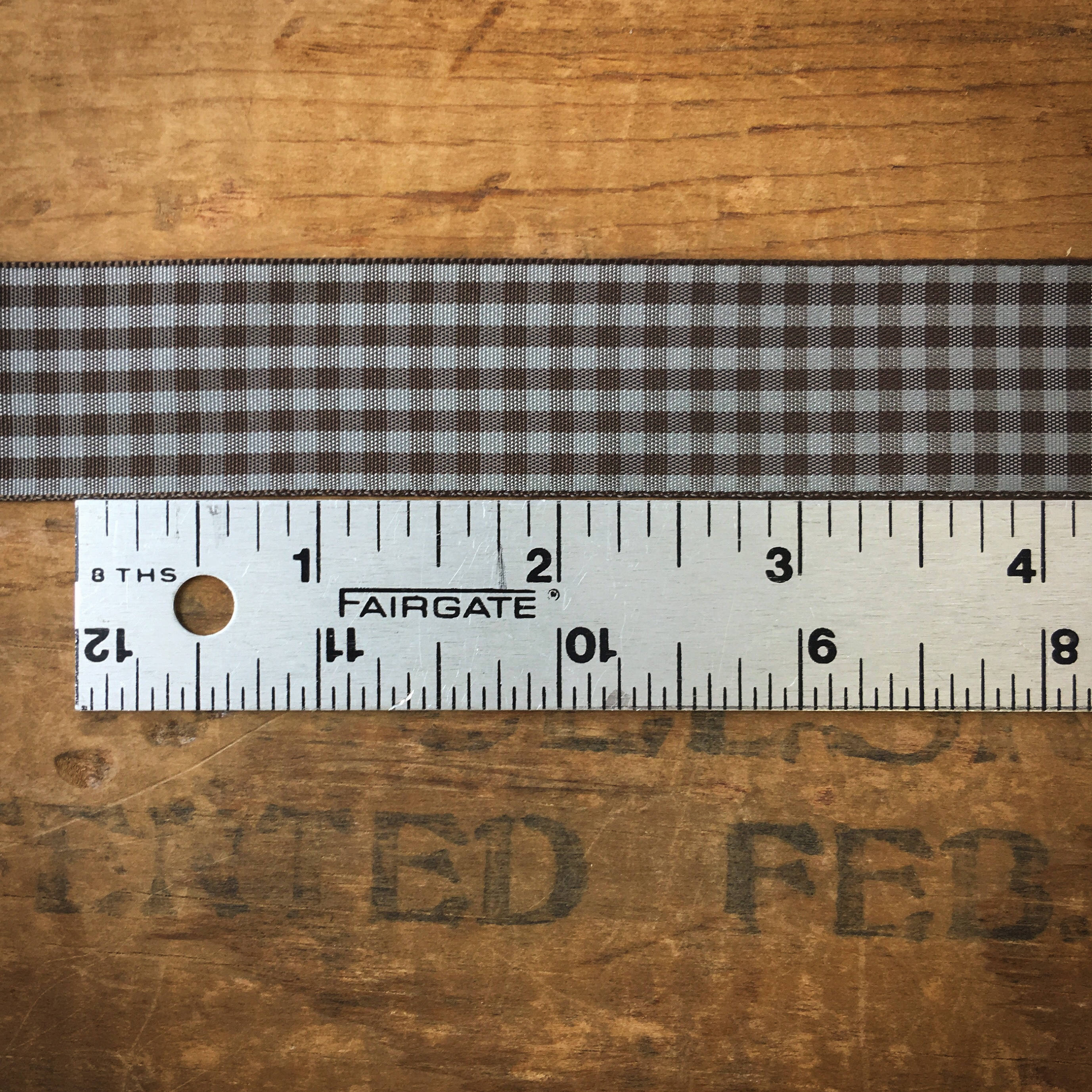 One Inch Check Taffeta Ribbon Trim in Brown and Gray Tones - Etsy