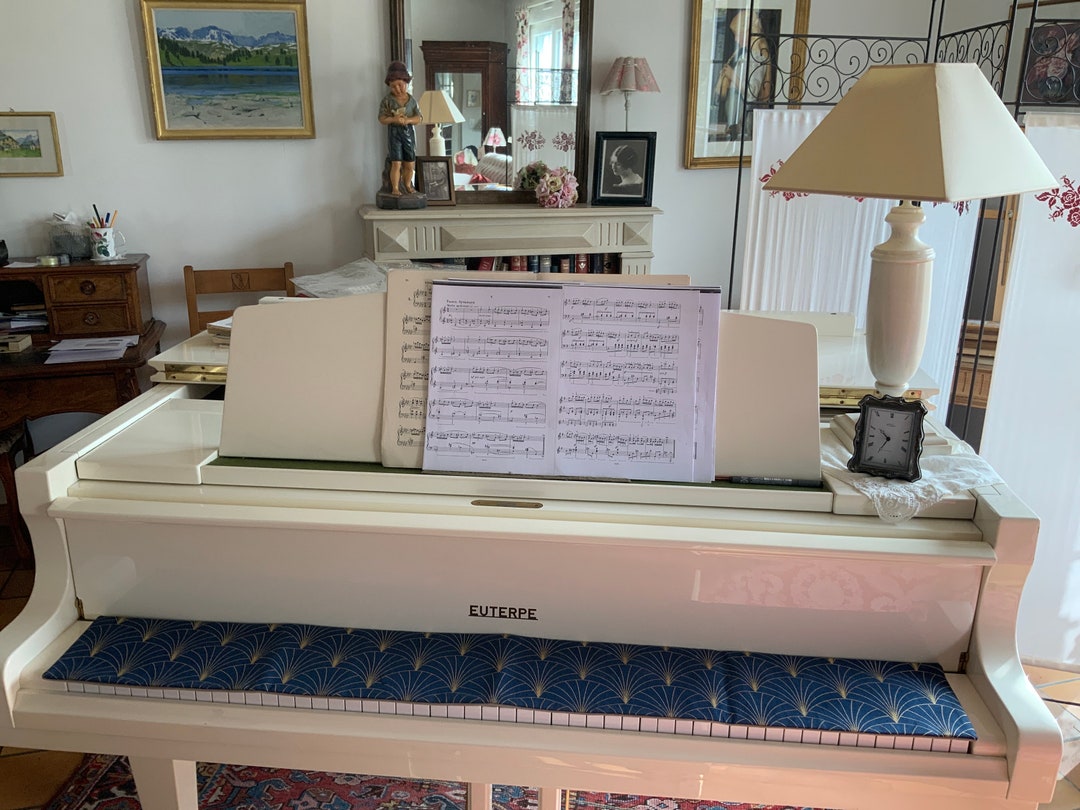 Keyboard/digital or Acoustic Piano/blue and Gold Tarpaulin/lined Thick ...