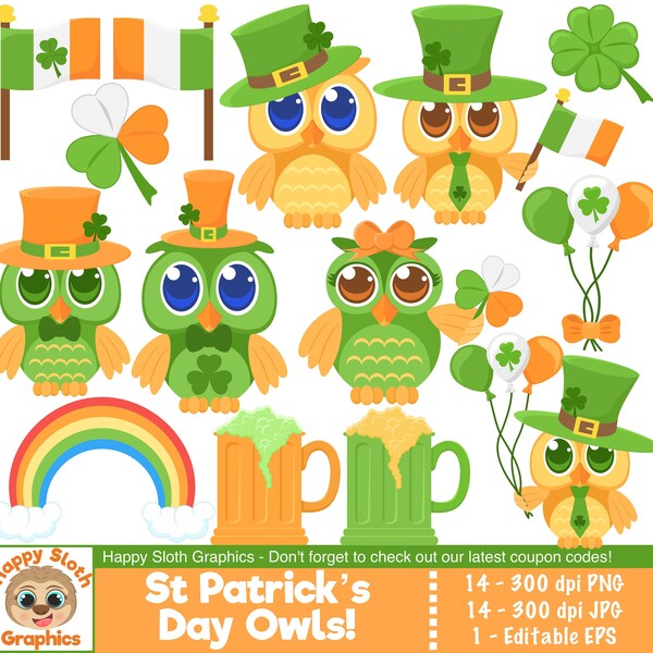 St Patricks Day Owl - Etsy