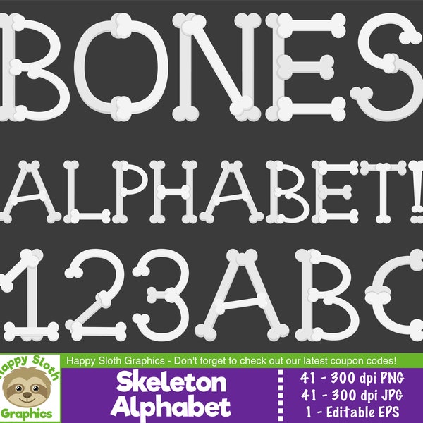 Skelanimals Font Svg - Etsy