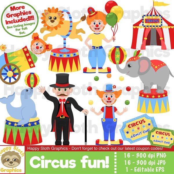 Big Top Clip Art - Etsy