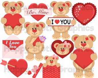 Valentines Treats Clipart Set Personal and Commercial Use | Etsy