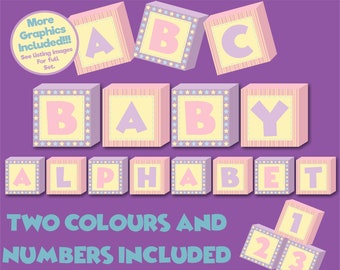 Baby blocks font | Etsy