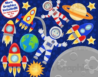 Space Alien Clipart Set Personal and Commercial Use Vector | Etsy