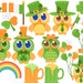 St Patrick’s Day Owls Clipart Set, Personal and Commercial Use Vector ...