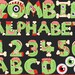Zombie Alphabet Clipart Set, Personal and Commercial Use Vector ...