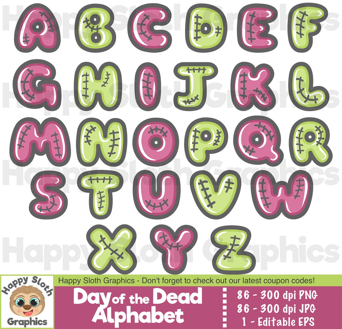 Day Of The Dead Alphabet Set personalisierter und - Etsy.de