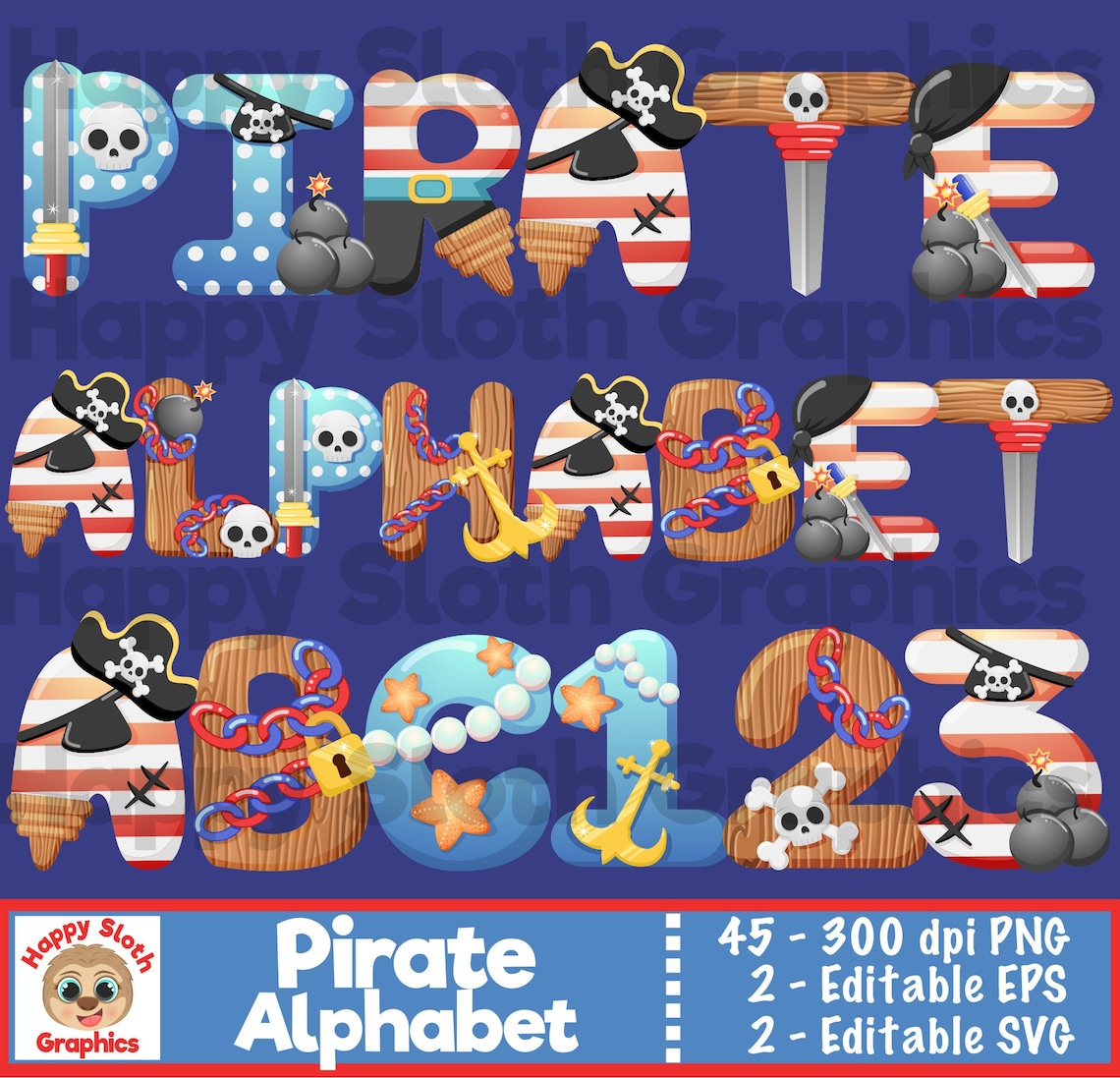 Pirate Alphabet Alphabet Clipart Set persönliche und - Etsy Schweiz