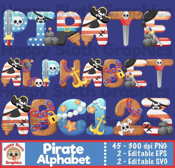 Pirate Alphabet Letters